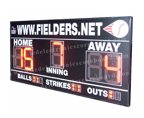 Electronic 7 Segments LED Baseball Scoreboard Front Face UV Protection