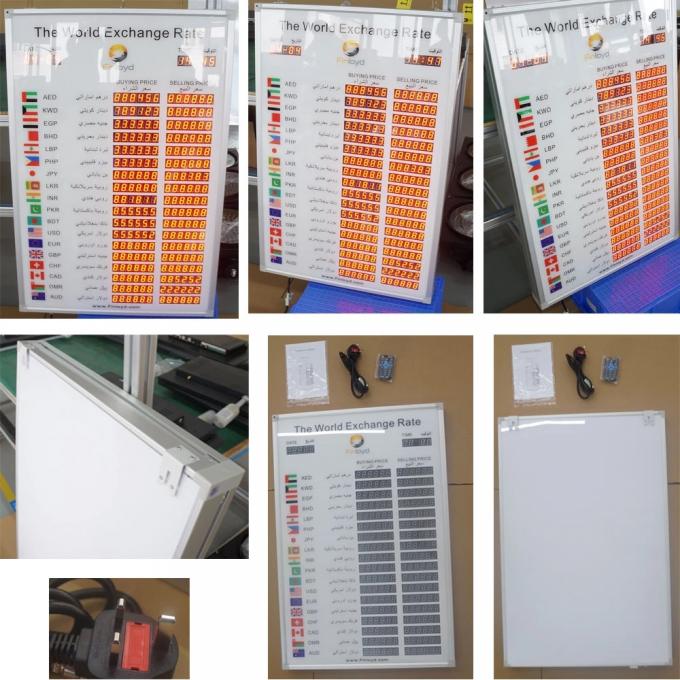 Africa 1 Inch Currency Money Exchange Display Board Indoor Brightness