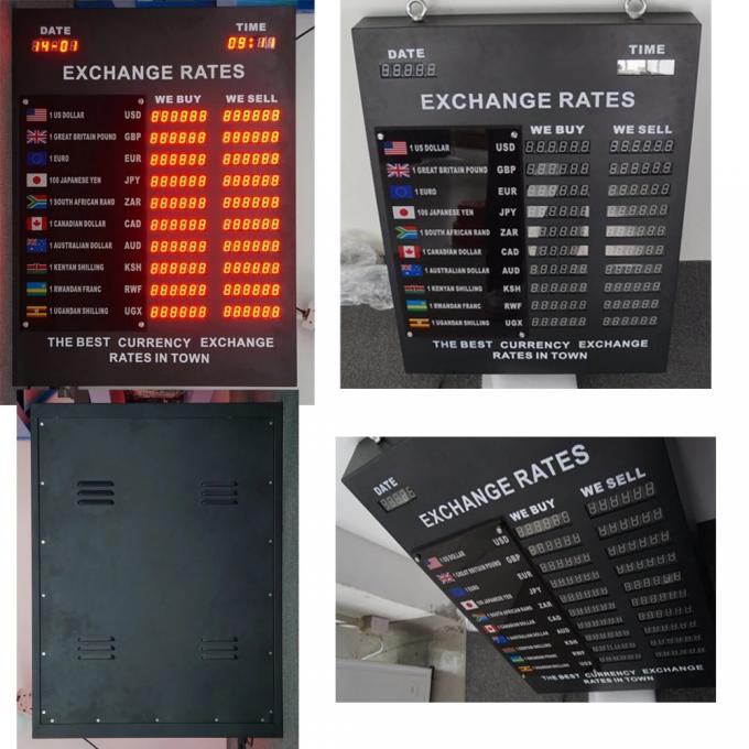 12 Rows And 2 Columns Currency Exchange Display Board , Exchange Rate Board