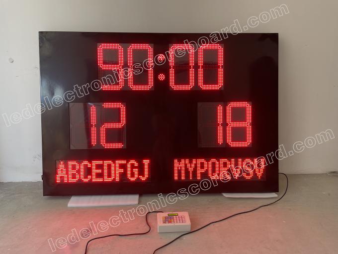 Waterproof Cabinet 15'' Digit Led Soccer Scoreboard With Team Name