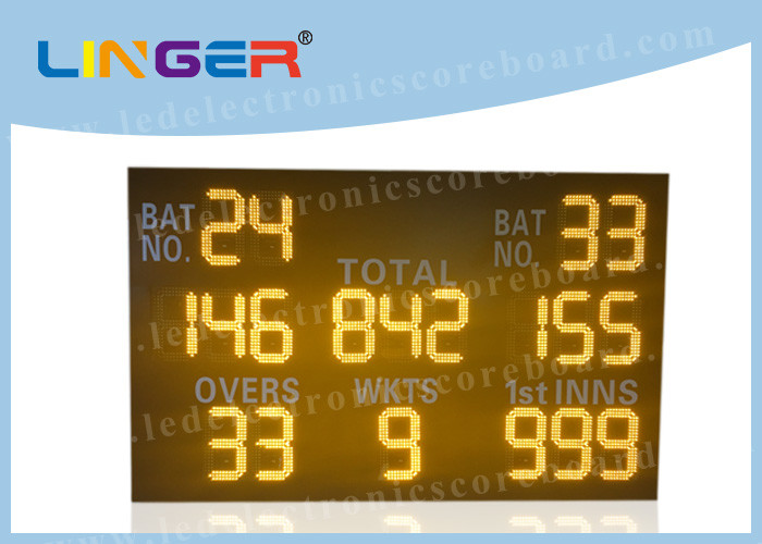Easy Installation LED Cricket Scoreboard Amber Digit Color 110V ~ 240V ...