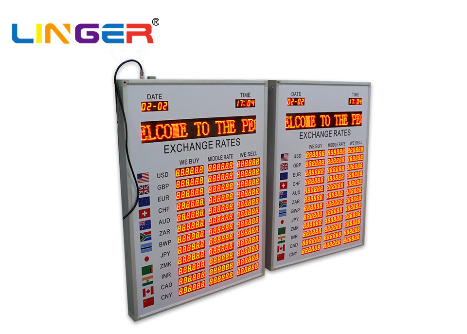 36 Pcs Blocks Led Currency Exchange Panel / Led Rate Display Board For ...