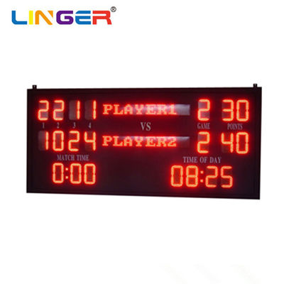 6 Inch Digit In Amber Color Led Tennis Scoreboard With Team Name