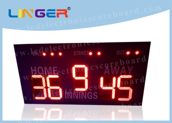 IP54 Frame Baseball Field Scoreboard , Wireless Baseball Scoreboard ...